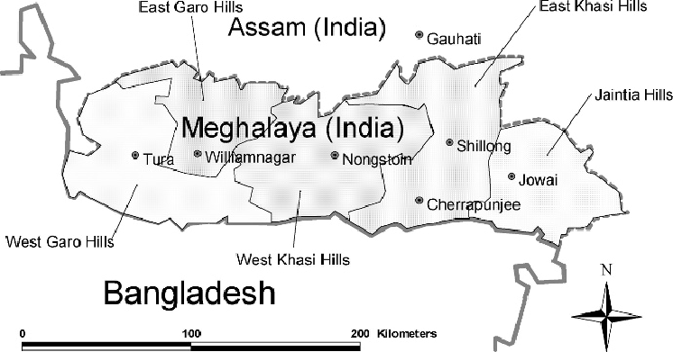 Mountain Ranges in India Map - Licchavi Lyceum