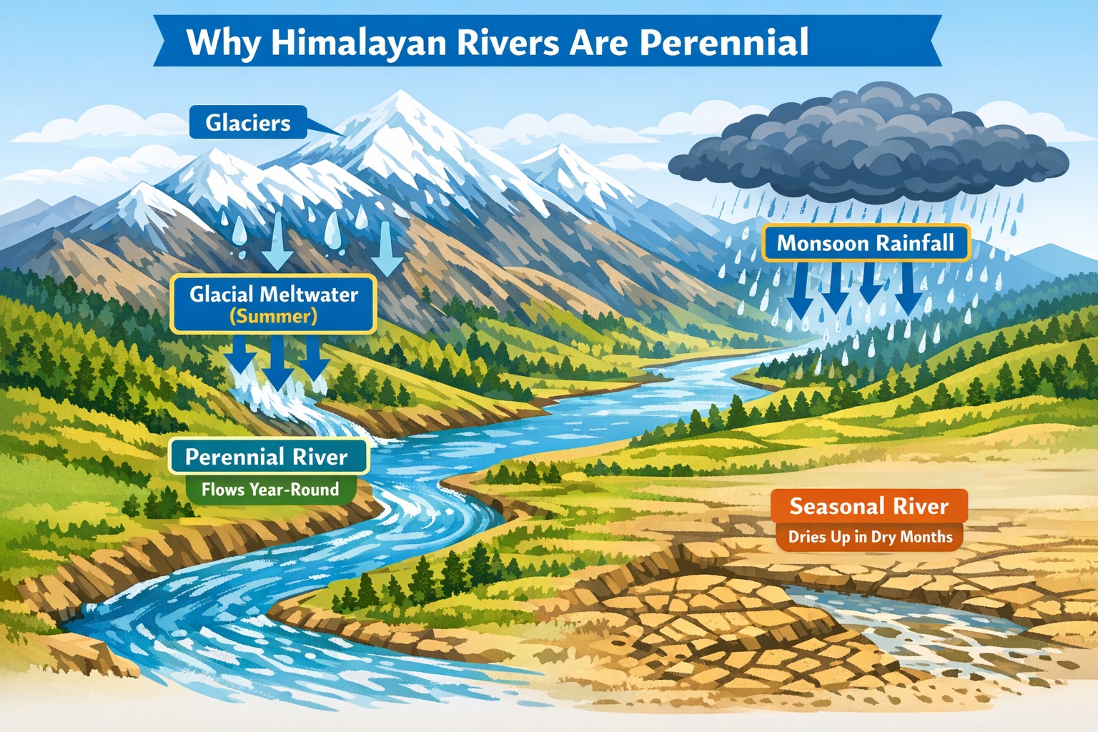 UPSC Prelims PYQ | Drainage System of India - Licchavi Lyceum